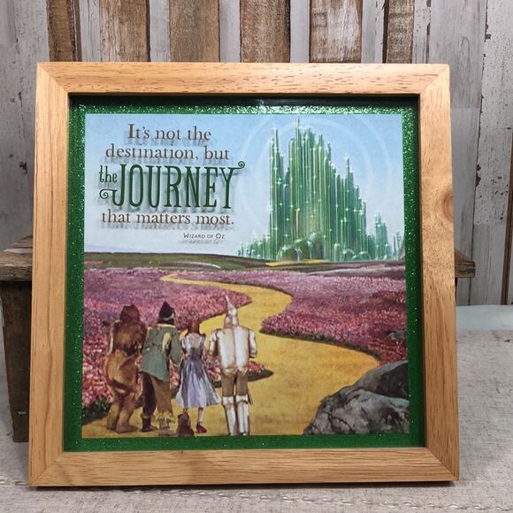 Hallmark | Accents | Hallmark Wood Framed Wizard Of Oz Glitter Accented ...